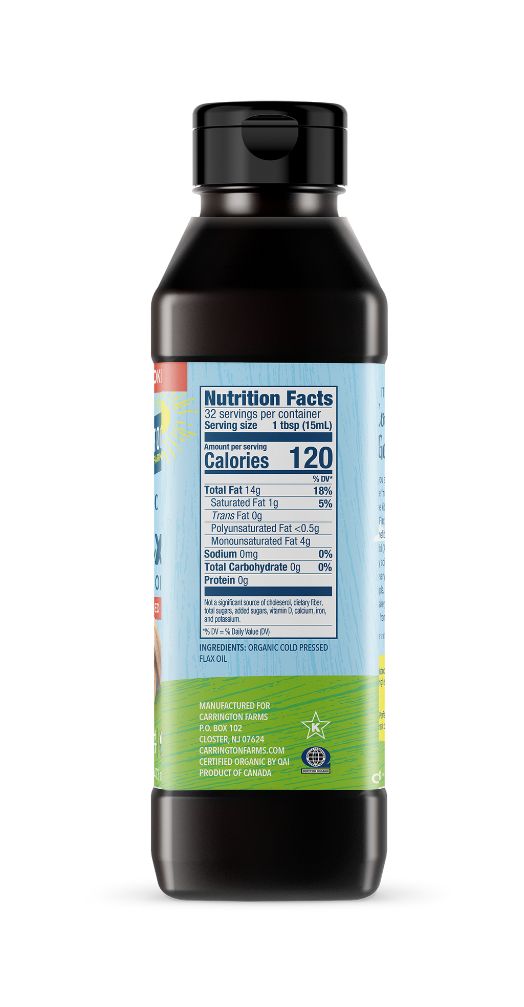Organic Flax Cooking Oil | Carrington Farms